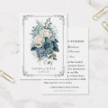 Blue Floral Catholic Wedding Prayer Card | Zazzle