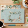 Blue Floral Envelope | Zazzle