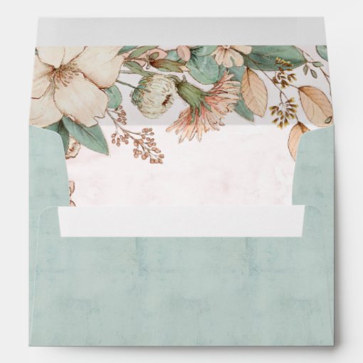 Blue Floral Envelope | Zazzle
