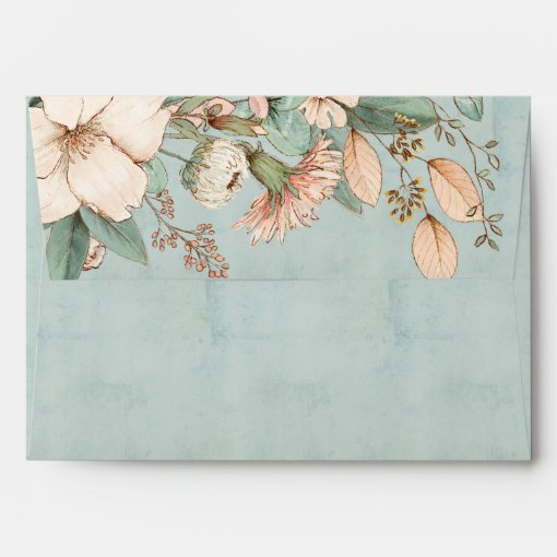 Blue Floral Envelope | Zazzle