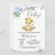 Blue Floral Eucalyptus Lion King Baby Shower Invitation | Zazzle