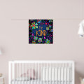 Blue Floral Inspirational ”Be Kind” School Poster | Zazzle