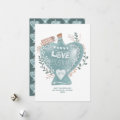 Blue floral love potion bottle Valentine day Holiday Card | Zazzle