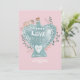 Blue floral love potion bottle Valentine day pink Holiday Card | Zazzle