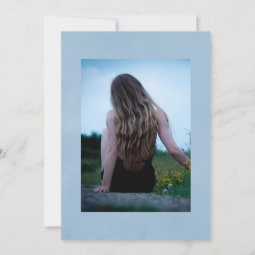 Blue Floral Monogram Crest Celebration of Life Invitation | Zazzle