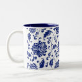 Blue Floral Mug | Zazzle