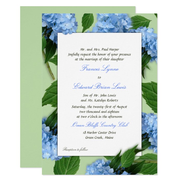 Blue Floral Parents Names Wedding Invitation Zazzle blue-floral-parents-names-wedding-invitation-zazzle