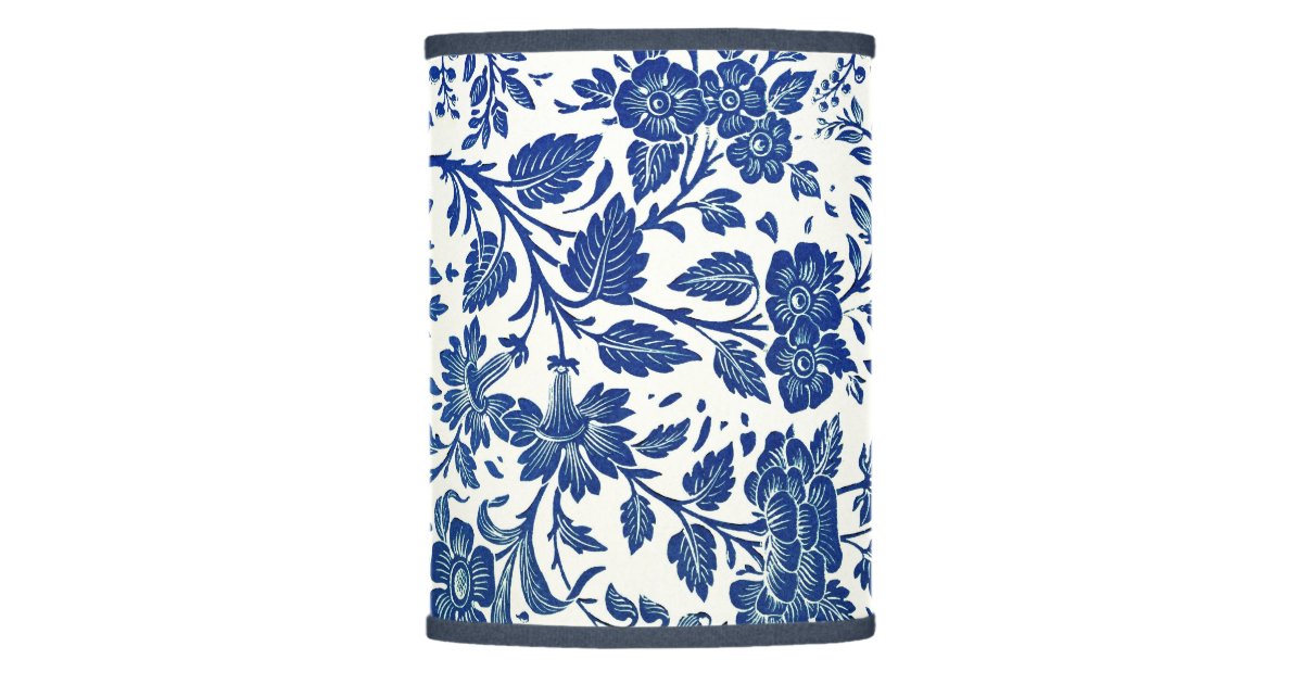 Blue Floral Pattern Lamp Shade | Zazzle