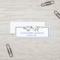Blue Floral Rose Graduation Name Card | Zazzle