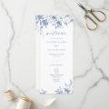 Blue Floral Victorian Classic Wedding Program | Zazzle