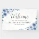 blue floral welcome wedding banner | Zazzle