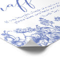 Blue Floral Wine Raffle Bridal Shower Game Sign | Zazzle
