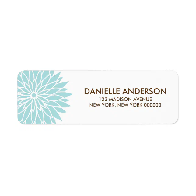 Blue Flower Address Return Labels | Zazzle