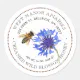 Blue Flower Bee Editable Honey Product Label | Zazzle