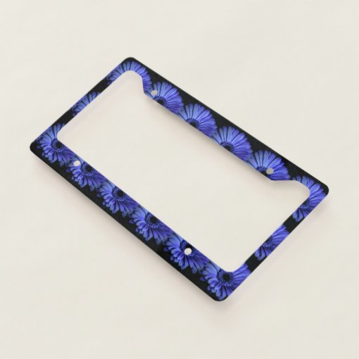 Blue Flower License Plate Frame | Zazzle