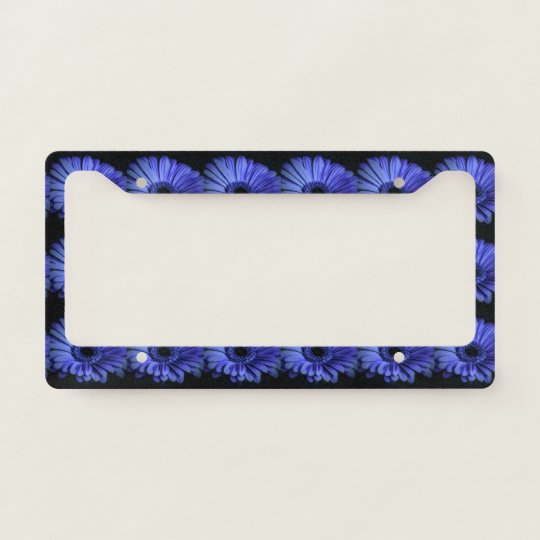Blue Flower License Plate Frame | Zazzle.com