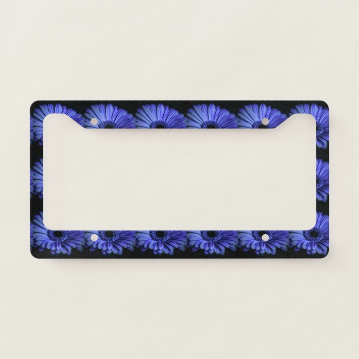 Blue Flower License Plate Frame | Zazzle.com