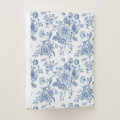 Blue Flower Pattern Pocket Folder | Zazzle