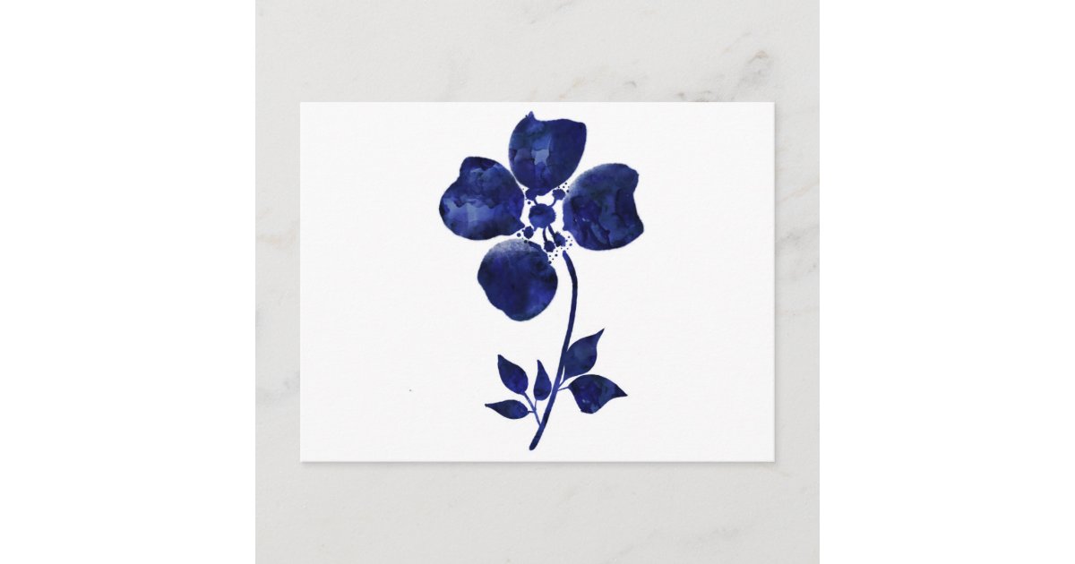 Blue Flower Postcard | Zazzle