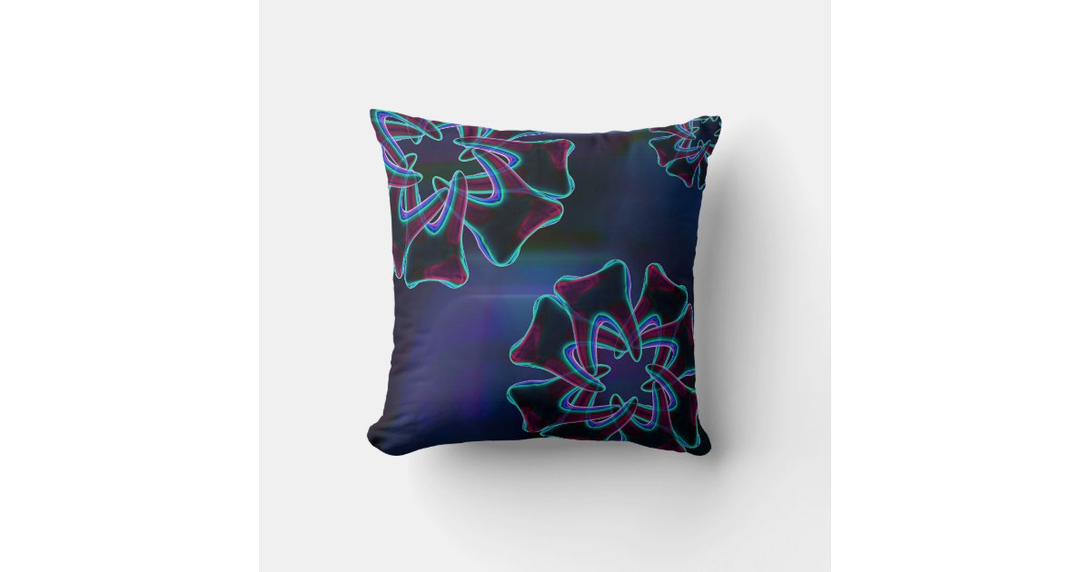 Blue Flower Tooth Design Dentist Pillows | Zazzle