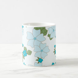 Blue Flowers, Floral Pattern, Pattern Of Flowers Coffee Mug | Zazzle