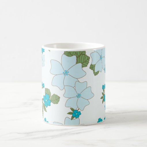 Blue Flowers, Floral Pattern, Pattern Of Flowers Coffee Mug | Zazzle