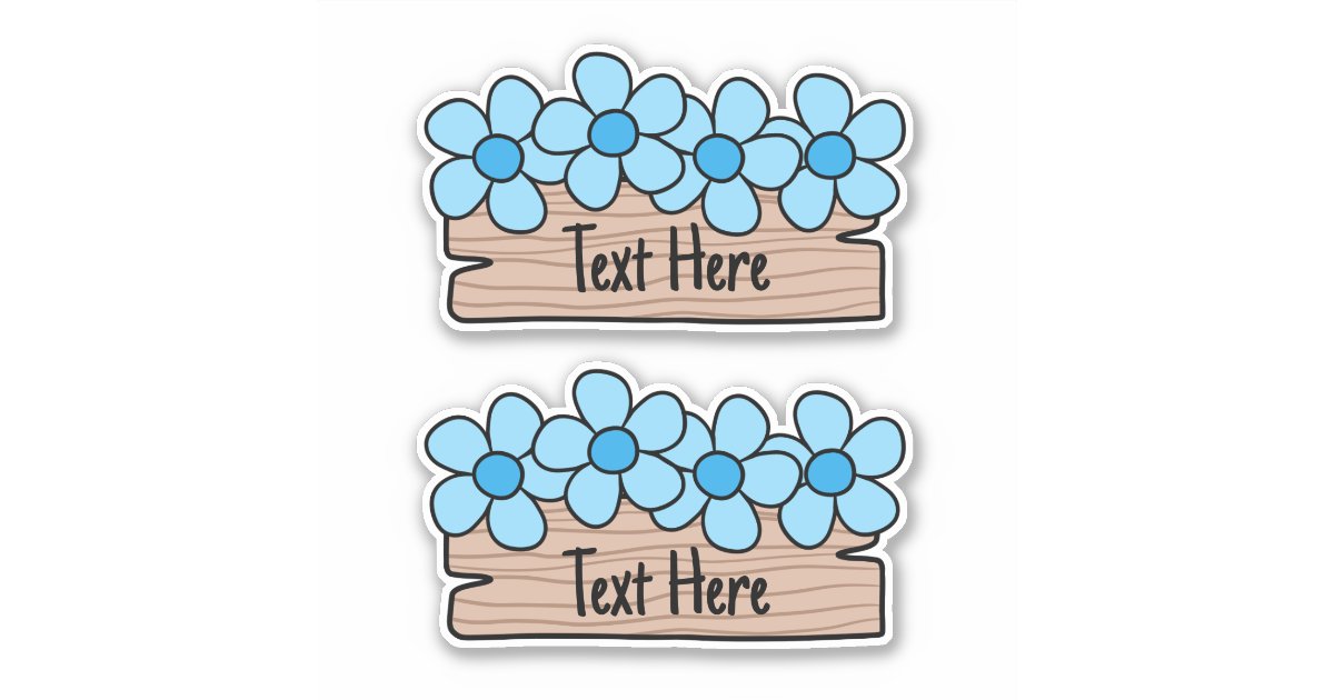 Blue Flowers Label | Zazzle