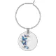 Blue Flying Butterflies Morpho Wine Charm | Zazzle