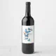 Blue Flying Butterflies Morpho Wine Label | Zazzle
