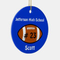 Blue Football Number Ornament | Zazzle