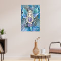 Blue Galaxy Fairy Art by Molly Harrison Poster | Zazzle