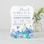 Blue Garden Flowers Invitation | Zazzle