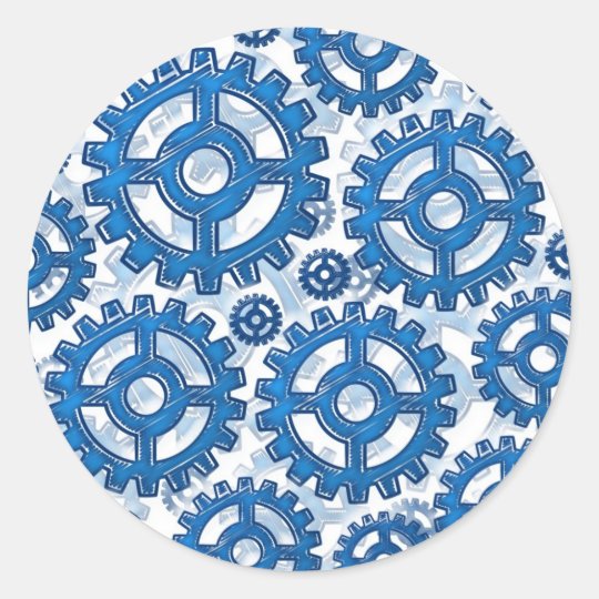 Sigma Tau Gamma Blue Letters Classic Round Sticker | Zazzle.com