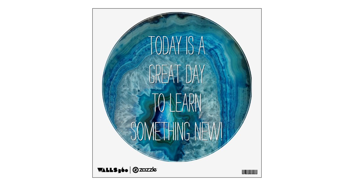 Blue Geode Rock Mineral Agate Crystal Image Wall Decal | Zazzle