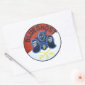 Blue Ghost patch sticker | Zazzle