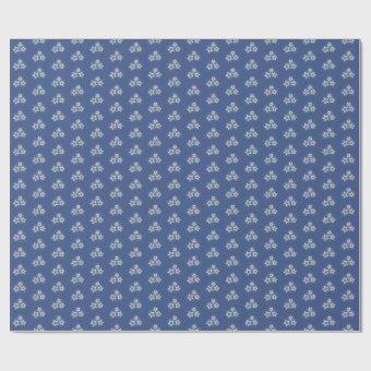 Blue Gift Wrap with Pattern Stars | Zazzle