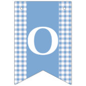 Blue Gingham Monogram Picnic Bunting Banner | Zazzle