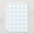 Blue Gingham Photo Birthday Invitation | Zazzle