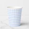 Blue Gingham Plaid Bun in the oven Paper Cups | Zazzle