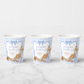 Blue Gingham Plaid Bun in the oven Paper Cups | Zazzle