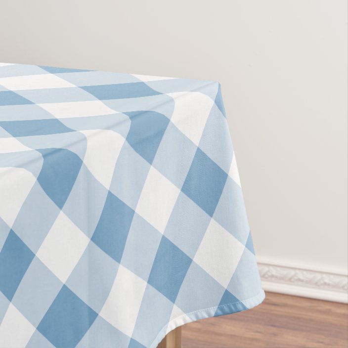 Blue Gingham Tablecloth | Zazzle.com