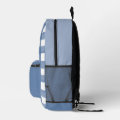 Blue Gingham Watercolor Personalized Name Initials Printed Backpack ...