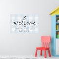 Blue Gingham Welcome Sign | Zazzle