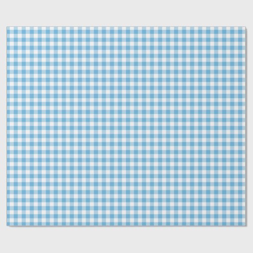 Blue Gingham Wrapping Paper | Zazzle