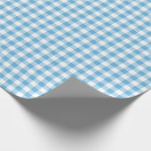 Blue Gingham Wrapping Paper | Zazzle
