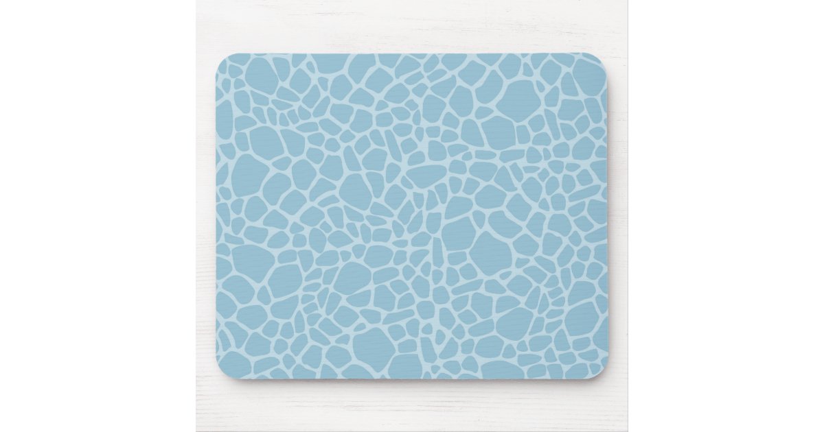 Blue Giraffe Print Mouse Pad | Zazzle