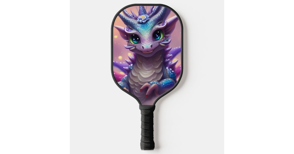 Blue Girl Dragon Pickleball Paddle | Zazzle