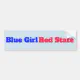 Blue Girl Red State Bumper Sticker | Zazzle