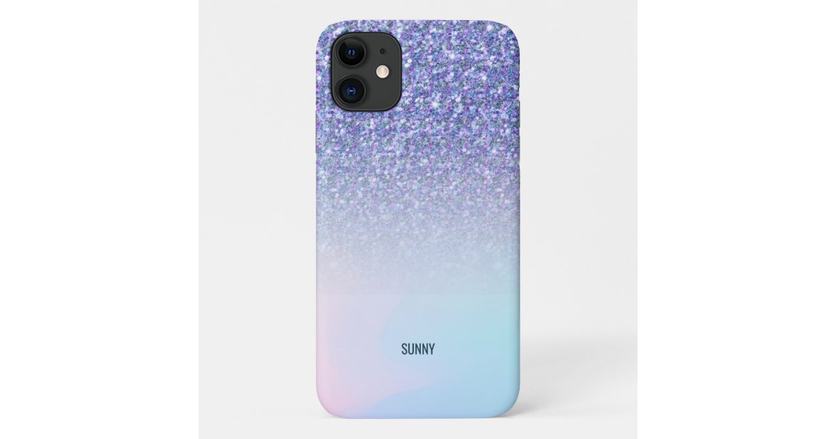 Blue glitter and colorful blurred background Case-Mate iPhone case | Zazzle