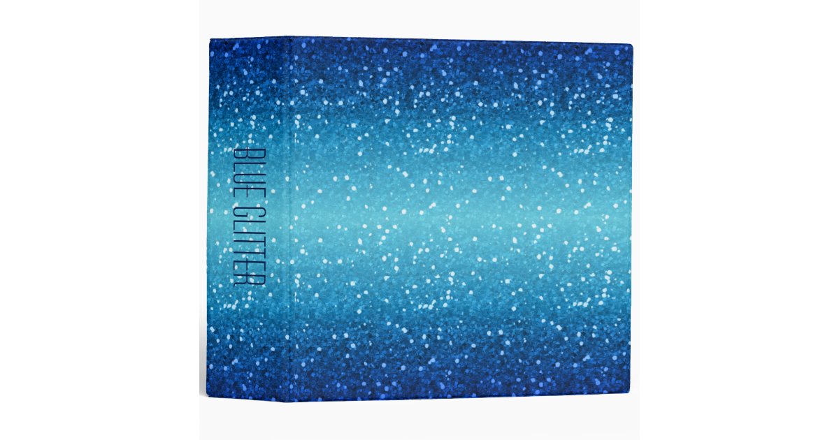blue glitter binder | Zazzle